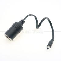 China 120W 12V 10A Car Cigarette Lighter Female Socket to DC 5.5x2.1mm Male Power Charger Cable 30cm for sale