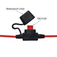 China 10A Fuse DC Jack 5.5x2.1mm to SAE Plug Power Extension Cable 0.4m for Motorcycle Solar Charger for sale