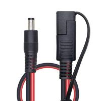 China 10A Fuse DC Jack 5.5x2.1mm to SAE Plug Power Extension Cable 0.4m for Motorcycle Solar Charger for sale