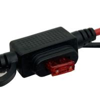 China 10A Fuse DC Jack 5.5x2.1mm to SAE Plug Power Extension Cable 0.4m for Motorcycle Solar Charger for sale