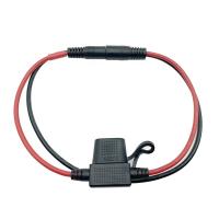 China 10A Fuse DC Jack 5.5x2.1mm to SAE Plug Power Extension Cable 0.4m for Motorcycle Solar Charger for sale