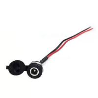 China Panel Mount Threaded DC Socket Female Jack 5.5x2.1mm to 2 Wires Open Pigtail End Cable for sale
