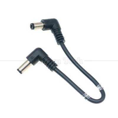 China 12V 24V Male to Male DC Angled Plug Jack Connector 5.5x2.1mm Power Supply Extension Wire Cables for sale