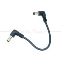 China 12V 24V Male to Male DC Angled Plug Jack Connector 5.5x2.1mm Power Supply Extension Wire Cables for sale