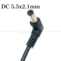 China 12V 24V Male to Male DC Angled Plug Jack Connector 5.5x2.1mm Power Supply Extension Wire Cables for sale