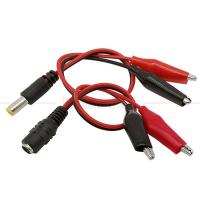 China 30cm DC Barrel Jack 5.5x2.1mm Male Female to Dual Alligator Clips Power Supply Cable for CCTV Camera for sale