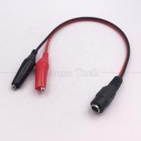 China 30cm DC Barrel Jack 5.5x2.1mm Male Female to Dual Alligator Clips Power Supply Cable for CCTV Camera for sale
