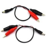 China 30cm DC Barrel Jack 5.5x2.1mm Male Female to Dual Alligator Clips Power Supply Cable for CCTV Camera for sale