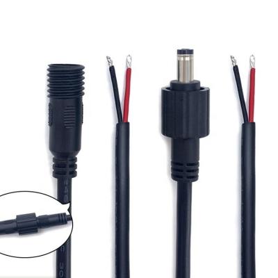 China IP68 Waterproof DC Power Extension Cable Male Female Screw Locking 1m 2m 3m 5m OEM for sale