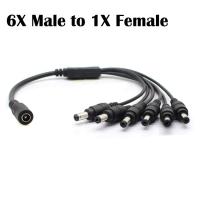 China 1 to 6 Way DC Power Splitter Cable 5.5x2.1mm 5V 1A for CCTV LED Strip for sale