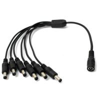China 1 to 6 Way DC Power Splitter Cable 5.5x2.1mm 5V 1A for CCTV LED Strip for sale