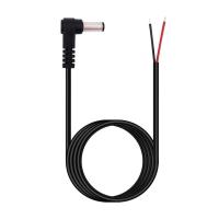 China 90 Degree Right Angle DC Barrel Jack Male to Open Pigtail Power Cable 5.5x2.1mm 1m for sale
