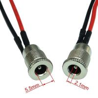 China Threaded Female Mount DC099 Barrel Jack Socket 10A 5.5x2.1mm DC Power Adapter Tinnned Wire End Cable for sale