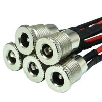 China Threaded Female Mount DC099 Barrel Jack Socket 10A 5.5x2.1mm DC Power Adapter Tinnned Wire End Cable for sale