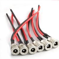 China Threaded Female Mount DC099 Barrel Jack Socket 10A 5.5x2.1mm DC Power Adapter Tinnned Wire End Cable for sale