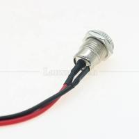 China 10cm 18AWG 5A Panel Mount DC Female Socket 5.5x2.1mm 2.5mm Metal Threaded Connector to Open Tinned Wires for sale
