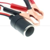 China 12V 10A Car Cigarette Lighter Socket Adapter with Alligator Clips Battery Power Cable 0.4m for sale