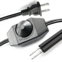 China 1.8m Rotary Knob LED Dimmer Switch Controller Cable with US Plug for 110-125VAC Lighting Systems for sale