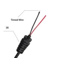 China Custom DC Barrel Jack Male 2.1x5.5mm to Stripped Tinned Wire Pigtail Cable 1m for sale