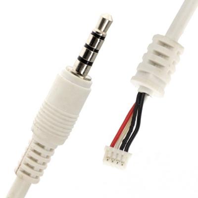 China Custom White 3.5mm TRRS Audio Jack to JST 2.0mm 2.54mm Pitch Connector Assembly Cable for sale