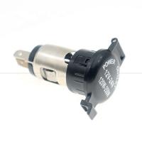 China 12V 24V Waterproof Car Cigarette Lighter Female Socket Power Charger Adapter for Motorcycle 10A for sale