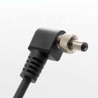 China Screw Locking 90 Degree Right Angle DC Power Cable 5.5x2.1mm Male to Female 5V 12V 1m for sale