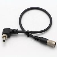 China Screw Locking 90 Degree Right Angle DC Power Cable 5.5x2.1mm Male to Female 5V 12V 1m for sale
