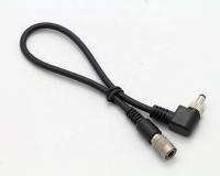 China Screw Locking 90 Degree Right Angle DC Power Cable 5.5x2.1mm Male to Female 5V 12V 1m for sale