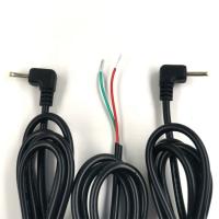 China Custom 90 Degree Angle DC Barrel Jack 2.5x0.7mm to Stripped Tinned Bare Wire End Cable for sale