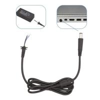 China DC 7.4x5.0mm Male Barrel Jack to Bare End Tinned Open Pigtails Wire Extension Cable 18AWG 1m for Laptop Adapter for sale