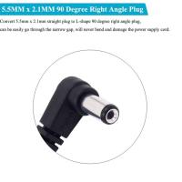 China 90 Degree Right Angle DC Power Extension Cable 5.5x2.1mm Male to Male 12V 2A for sale