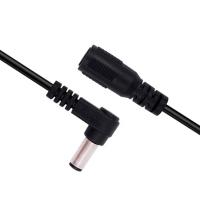 China 90 Degree Right Angle DC Power Extension Cable 5.5x2.1mm Male to Female Barrel Jack 12V for sale