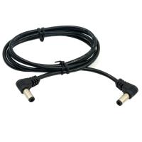 China 90 Degree Right Angle DC Power Extension Cable 5.5x2.1mm Male to Male 12V 2A for sale