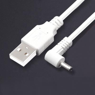 China Custom 90 Degree Angle 1m USB to DC Male 3.5x1.35mm Power Extension Cable 5V 2A for sale