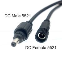 China IP67 Waterproof DC Power Extension Cable 5.5x2.1mm 5.5x2.5mm Male Female Jack 0.2m for sale