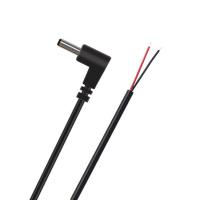 China 90 Degree Right Angle DC Barrel Jack Male 3.5x1.35mm to Stripped Tinned Wire Pigtail Bare End Cable 1m for sale