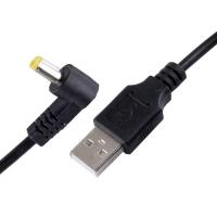 China 90 Degree L Shape USB to DC 4.0x1.7mm Charging Cable 1m 5V for LED Strip Fan for sale