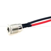 China 18AWG 10A Metal Threaded Panel Mount DC Power Jack 5.5x2.1mm 5.5x2.5mm Female Socket Connector Pigtail Cable for sale
