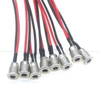 China 18AWG 10A Metal Threaded Panel Mount DC Power Jack 5.5x2.1mm 5.5x2.5mm Female Socket Connector Pigtail Cable for sale