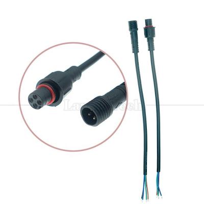 China Waterproof M12 Assembly Cable 2-8 Pin Male Female IP68 Connector for LED for sale
