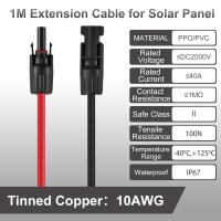 China 10AWG 6mm Waterproof Solar Extension Cable with Male and Female Connectors for Solar Panel for sale