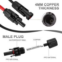 China 10AWG 6mm Waterproof Solar Extension Cable with Male and Female Connectors for Solar Panel for sale