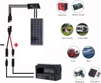China 10AWG SAE to MC4 Solar Panel Adapter Extension Cable 0.5m for RV Caravan Battery Charging for sale