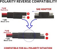 China 10AWG SAE to MC4 Solar Panel Adapter Extension Cable 0.5m for RV Caravan Battery Charging for sale