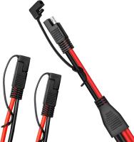 China 14AWG SAE DC Power Y Splitter Cable 1 to 2 SAE Extension for RV Solar Panel Battery Charging 0.3m for sale