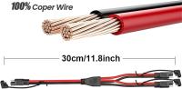 China 14AWG SAE DC Power Y Splitter Cable 1 to 2 SAE Extension for RV Solar Panel Battery Charging 0.3m for sale