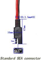 China 14AWG SAE DC Power Y Splitter Cable 1 to 2 SAE Extension for RV Solar Panel Battery Charging 0.3m for sale