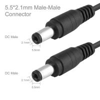 China Male to Male 5.5x2.1mm DC Jack Extension Power Cable 18AWG 1m for sale