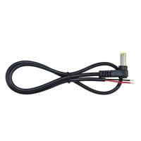 China 90 Degree Male DC 2.1x5.5 Barrel Jack to Open Stripped Tinned Wire Cable 1m for sale