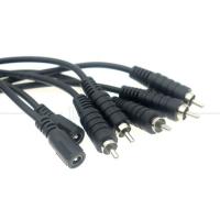 China RCA Male to DC 5.5x2.5mm 5.5x2.1mm Female Plug Barrel Jack 12V DC Pedal Power Cable 20cm for sale